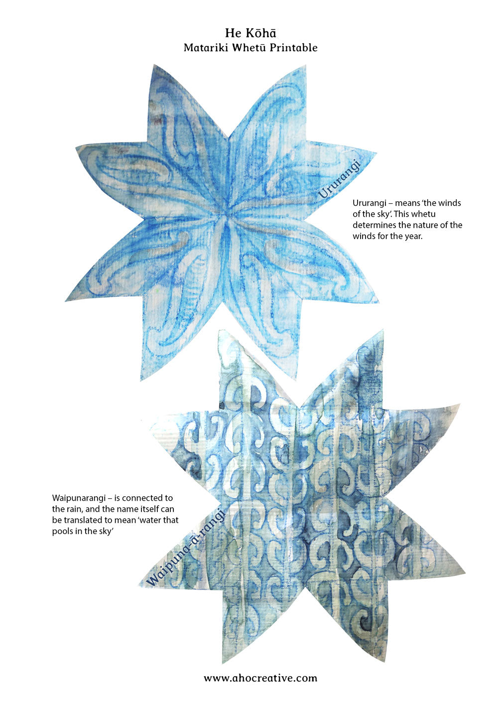 Free Aho Matariki Printable – Aho Creative